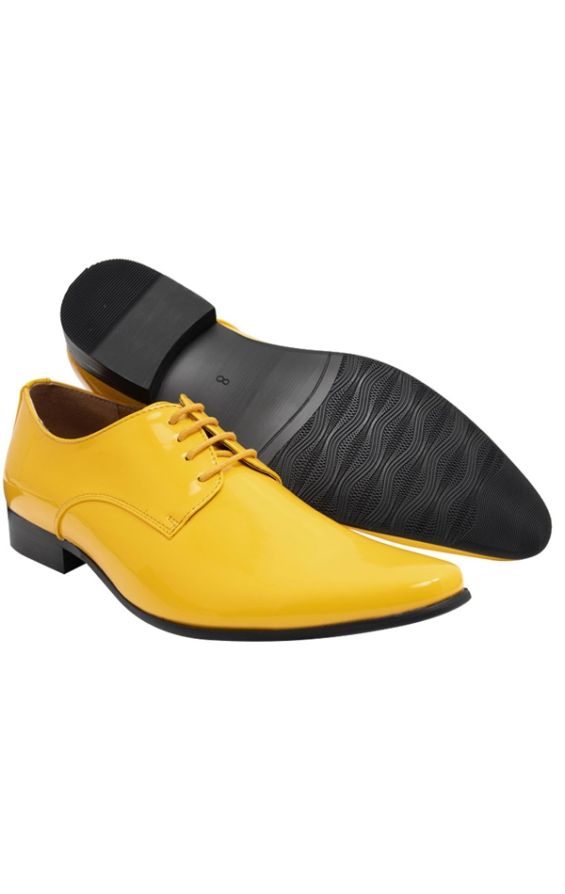 Gele moderne lakschoenen | Dobell