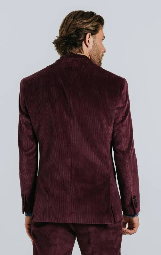 Bordeaux rood corduroy pak | Dobell