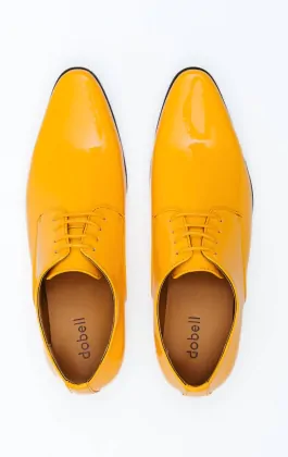 Gele moderne lakschoenen | Dobell