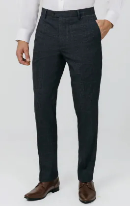 Navy met roest geruite broek | Dobell