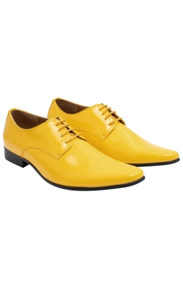 Gele moderne lakschoenen | Dobell